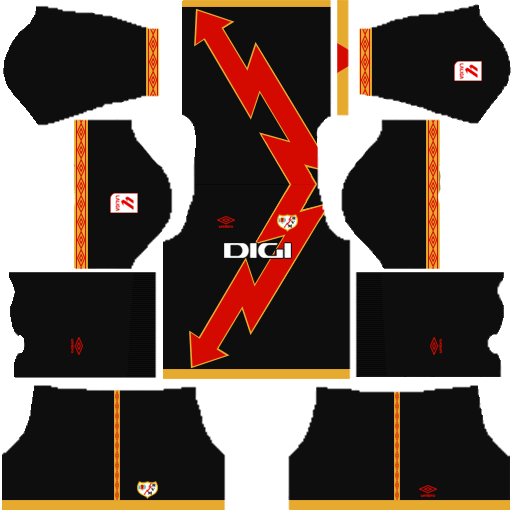 Rayo Vallecano DLS Kits & Logo 2025-26 - DLS Kit's & Logo's