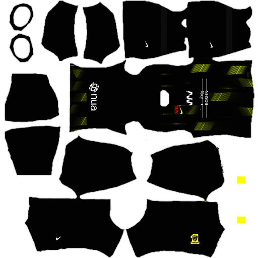 Al Ittihad FC DLS Kits & Logo 2025-26 - DLS Kit's & Logo's