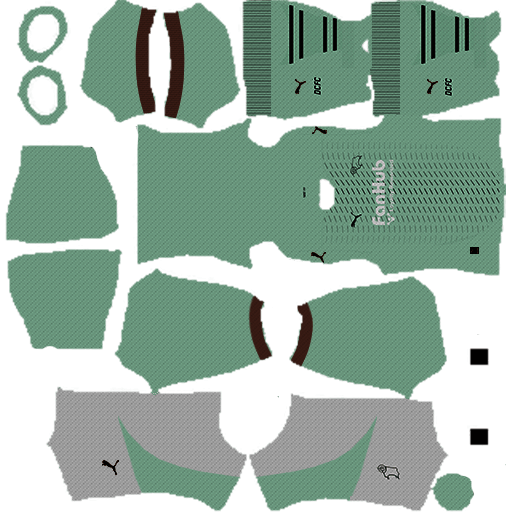 Derby County FC DLS Kits & Logo 2025-26 - DLS Kit's & Logo's
